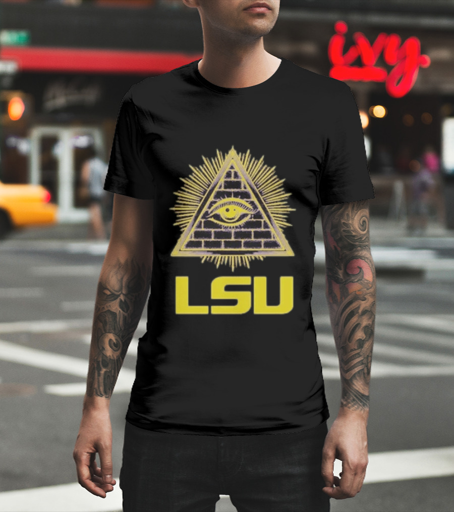 LSU Illuminati Eye Pyramid Tigers Louisiana State University T-Shirt