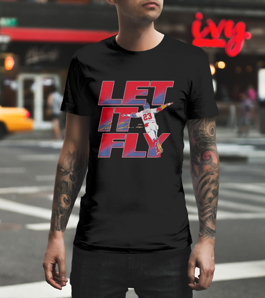 Let It Fly Michael Harris II 23 Atlanta Braves Baseball T-Shirt