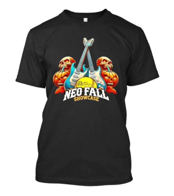 Uncle Charlie's NEO Fall Showcase Softball 2026 Halloween Guitar Skulls Pumpkins T-Shirt