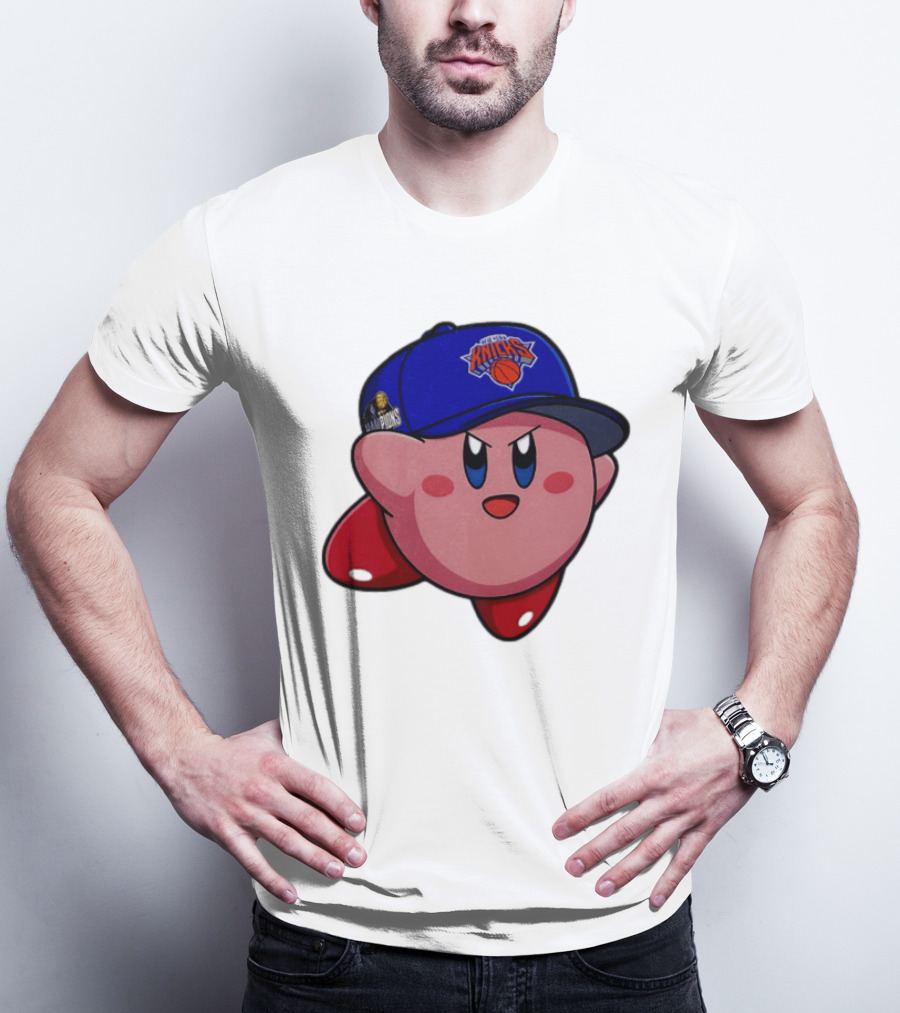 Kirby New York Knicks NBA Hat Featuring Team Colors And Finals Patch T-Shirt
