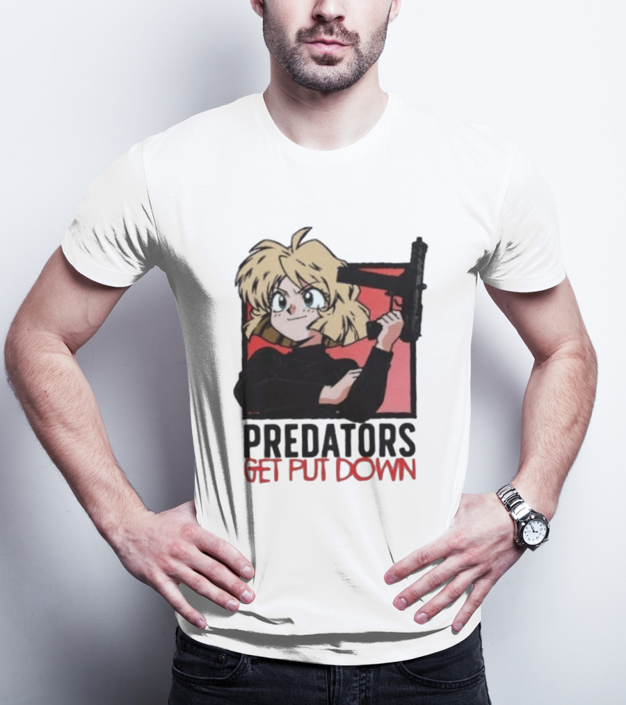 Predators Get Put Down Minnie May Gunsmith Cats Anime T-Shirt