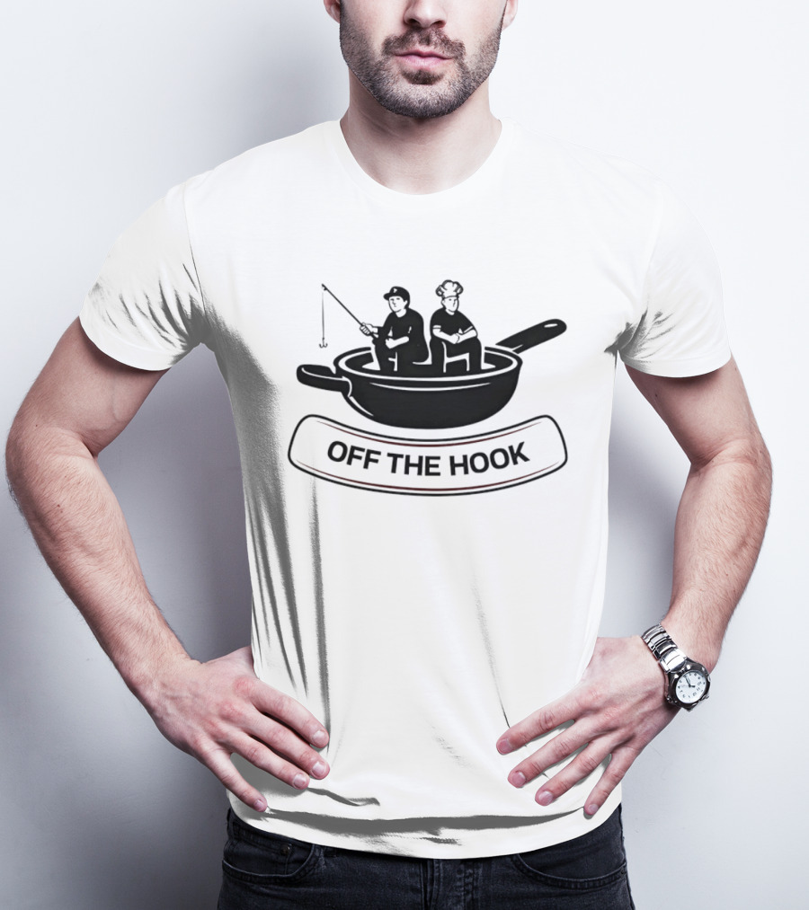 Off The Hook Fishing And Cooking Chef Pan Image T-Shirt