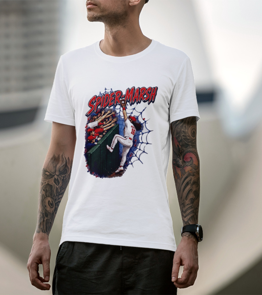 Spider Marsh Brandon Marsh Philadelphia Phillies Baseball Catch Action T-Shirt