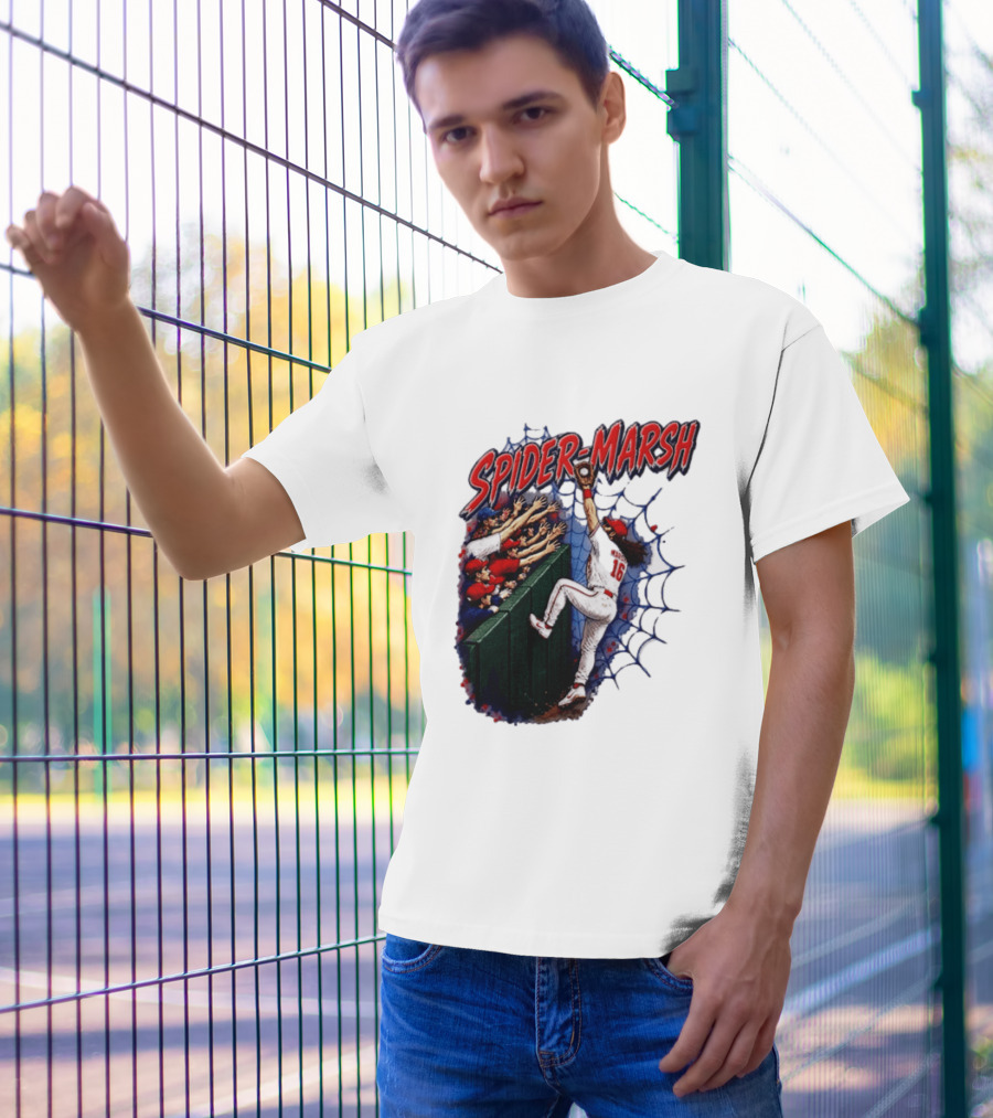 Spider Marsh Brandon Marsh Philadelphia Phillies Baseball Catch Action T-Shirt