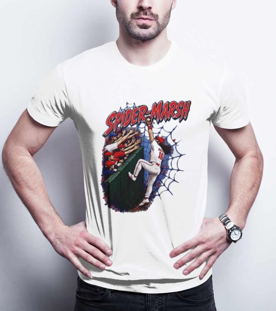 Spider Marsh Brandon Marsh Philadelphia Phillies Baseball Catch Action T-Shirt