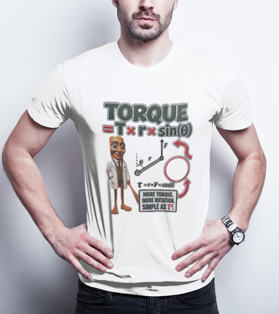 Torque Equals R Times Sin Theta More Rotation Simple As T3 Physics Science T-Shirt