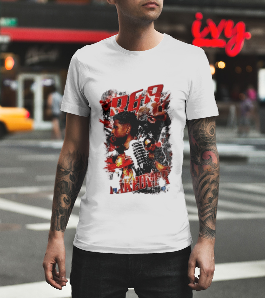 Usher Chris Brown R&B Takeover Singing Lightning Collage T-Shirt