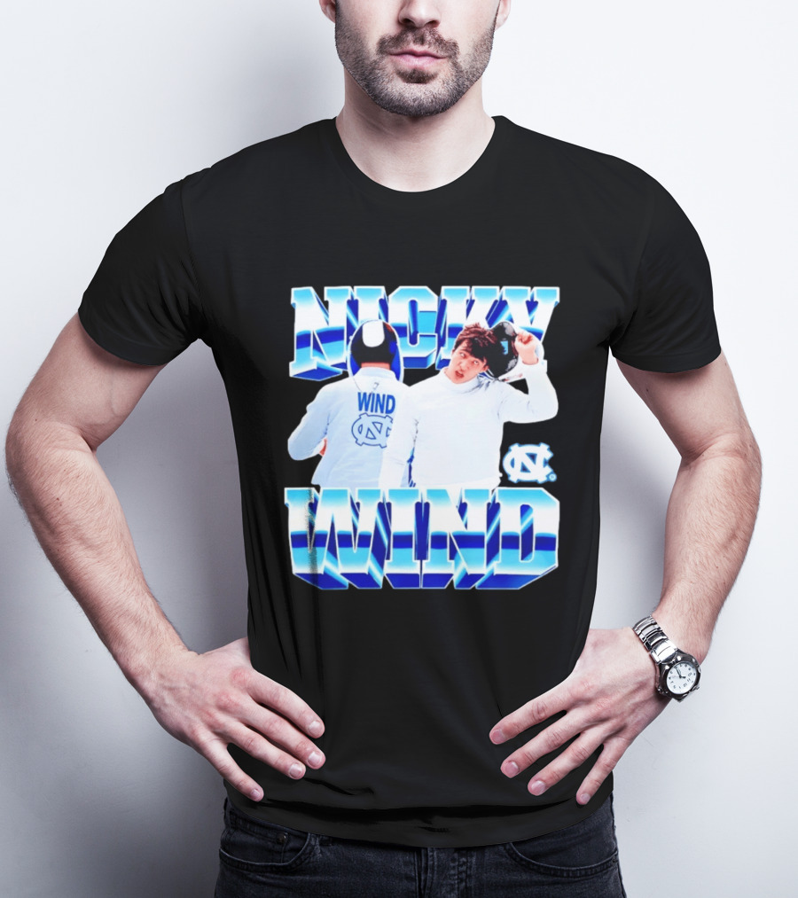 Nicky Wind North Carolina Fencing UNC Tar Heels T-Shirt