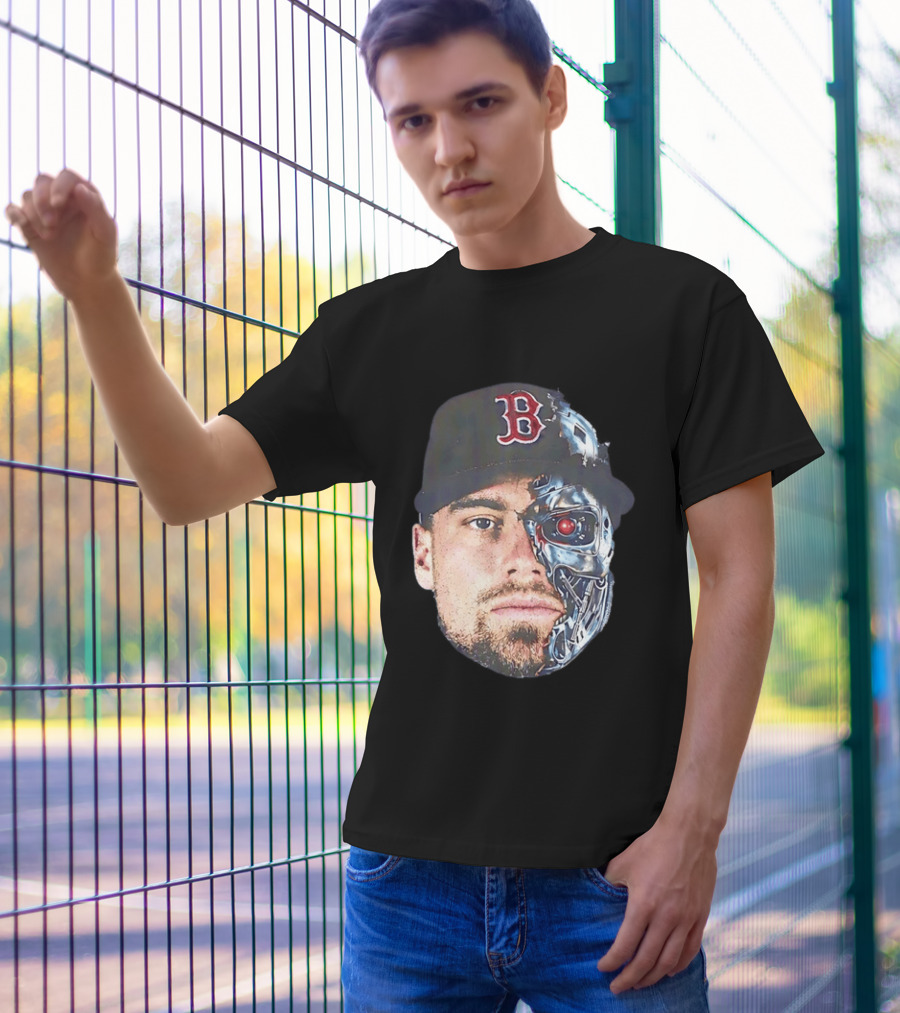 Caleb Durbin Boston Red Sox Cyborg Terminator Mashup T-Shirt