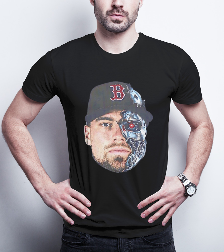 Caleb Durbin Boston Red Sox Cyborg Terminator Mashup T-Shirt