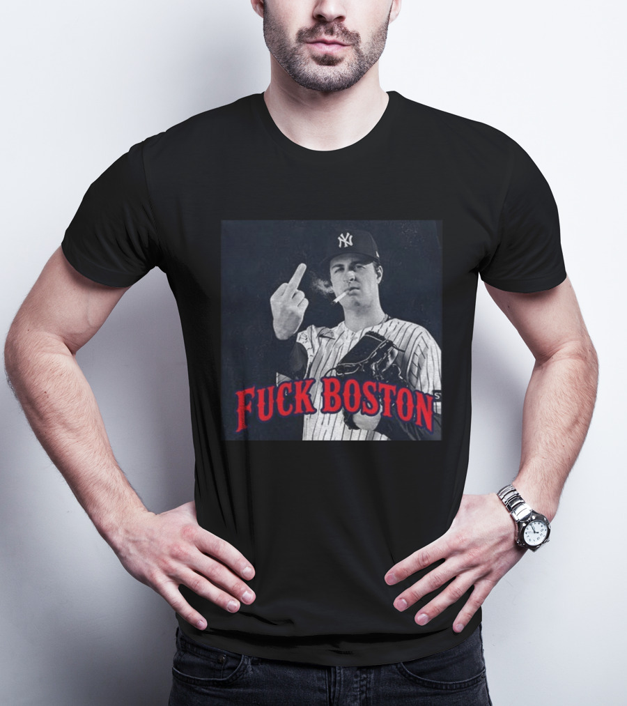 Cam Schlittler The Fuck Yankees Fuck Boston Meme Yankees Player Middle Finger Yankee Cap T-Shirt