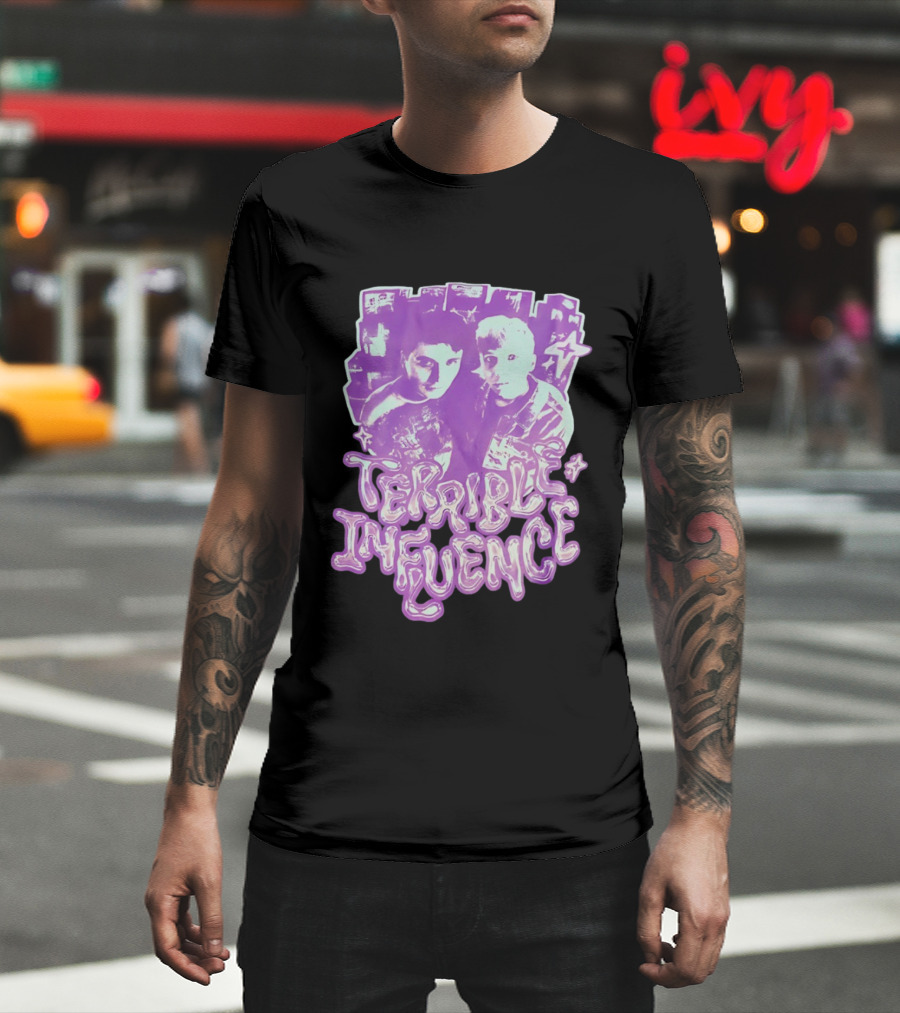 Dan And Phil Terrible Influence Purple Aesthetic T-Shirt