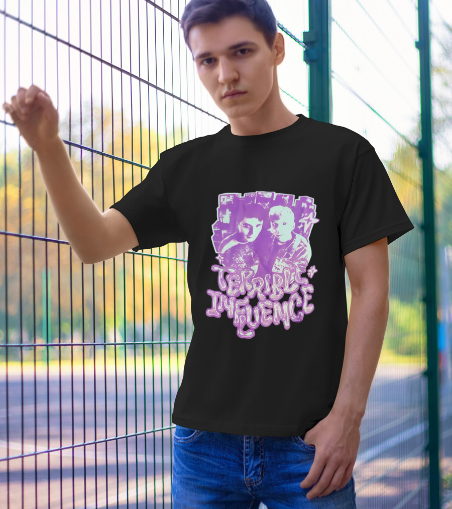 Dan And Phil Terrible Influence Purple Aesthetic T-Shirt