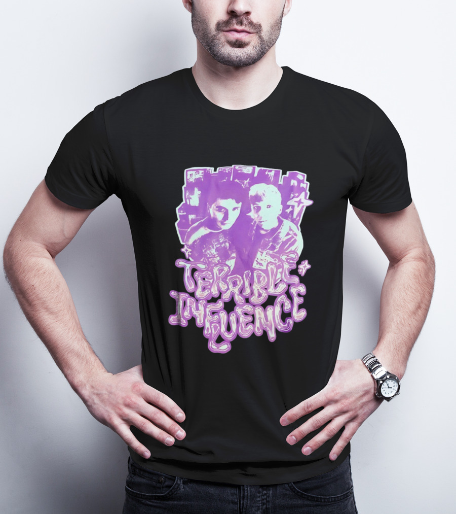 Dan And Phil Terrible Influence Purple Aesthetic T-Shirt