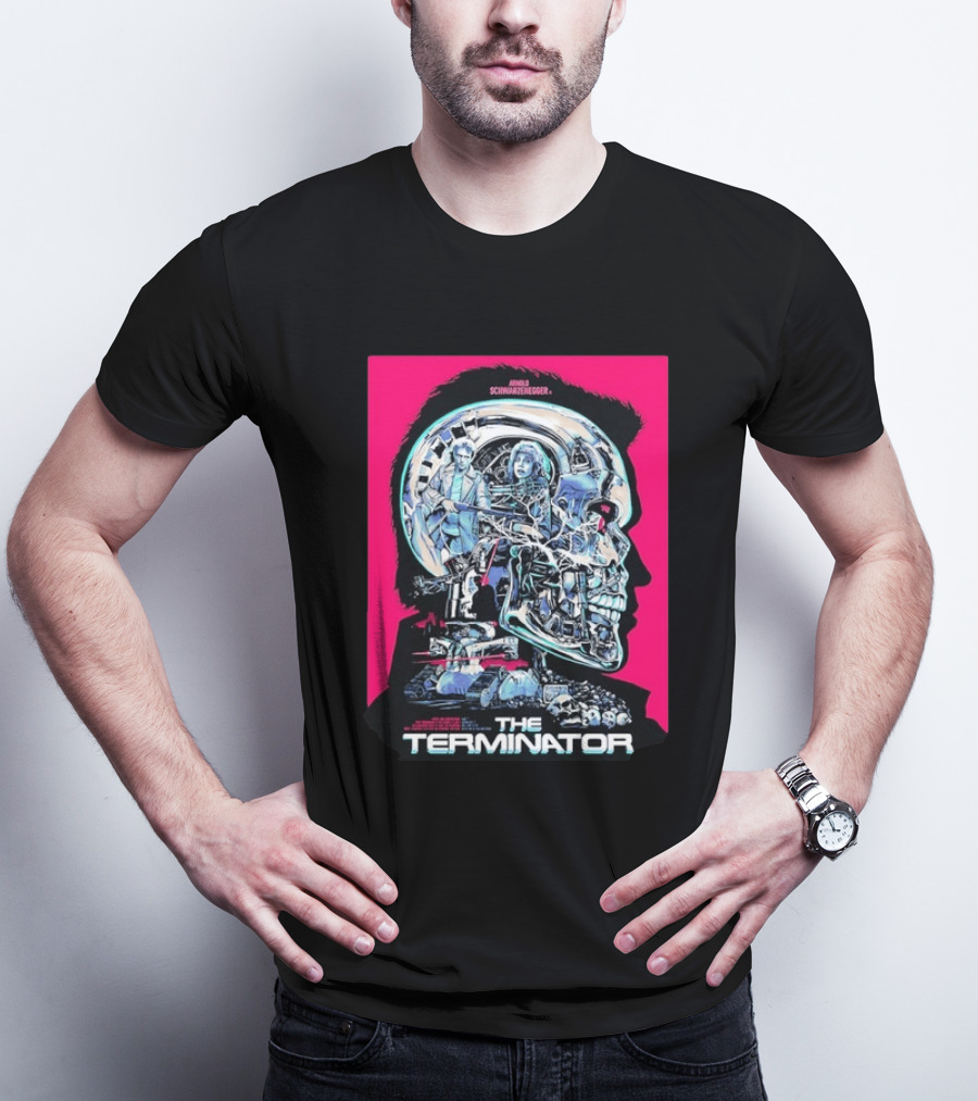 Arnold Schwarzenegger The Terminator Cybernetic Skull T-Shirt