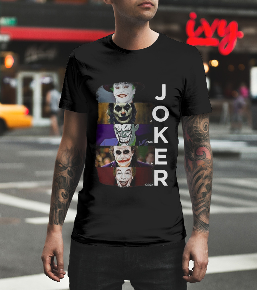 Joker Jack Nicholson Joaquin Phoenix Mark Hamill Heath Ledger Cesar Romero T-Shirt