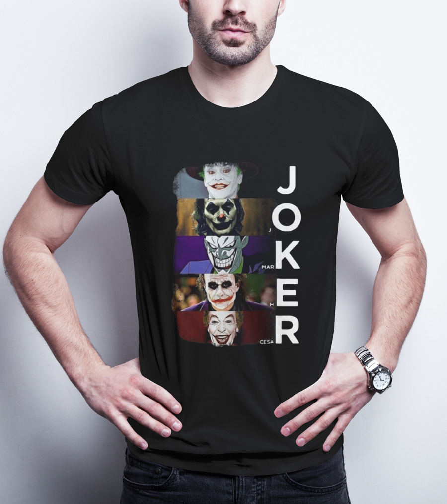 Joker Jack Nicholson Joaquin Phoenix Mark Hamill Heath Ledger Cesar Romero T-Shirt