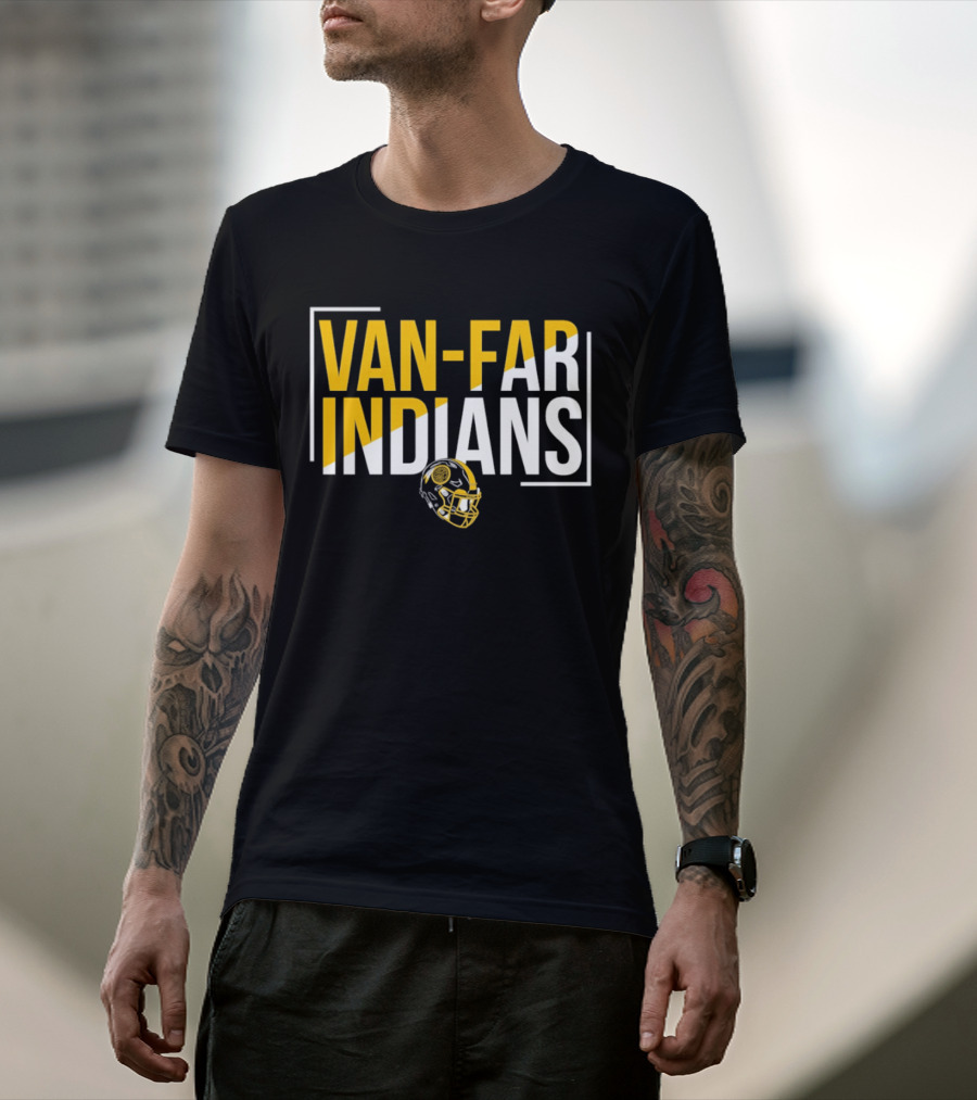 Van Far Indians Football Helmet Missouri T-Shirt