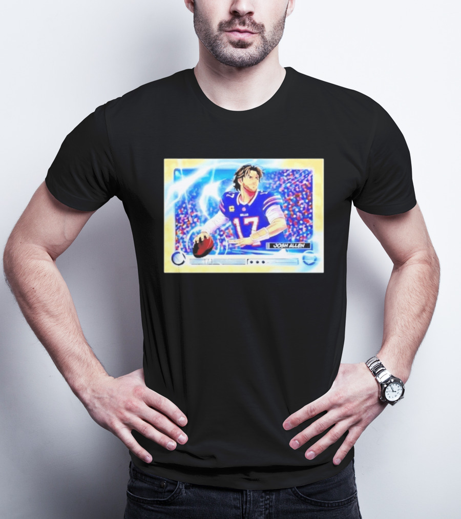 Josh Allen Buffalo Bills Anime NFL Football Quarterback 17 T-Shirt