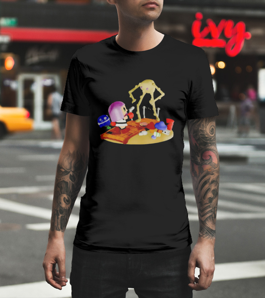 Little Mac Vs Yellow Devil Punch Out Nostalgic Battle Scene T-Shirt