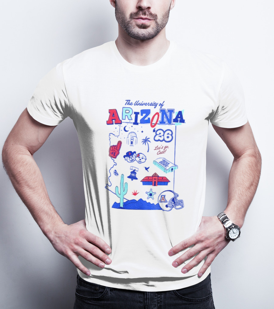 University Of Arizona Wildcats Bear Down 26 Let's Go Cats Arizona 20 T-Shirt