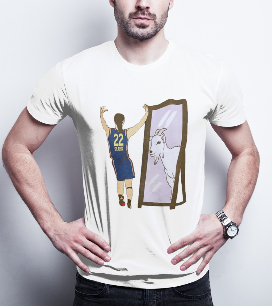 Caitlin Clark 22 Goat Indiana Fever Mirror T-Shirt
