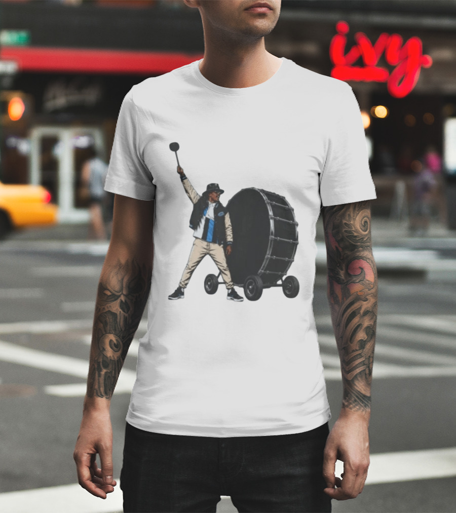 Carolina Panthers Football Culture Supporter With Drum T-Shirt