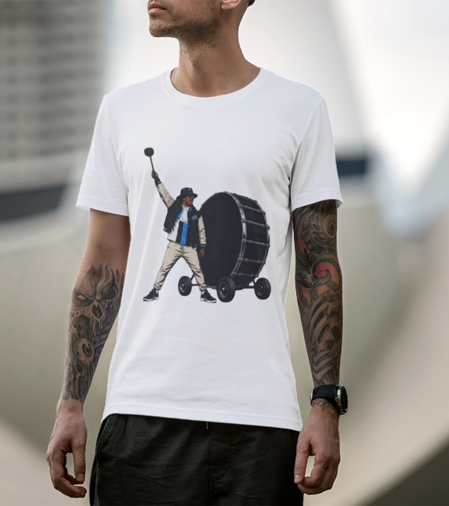 Carolina Panthers Football Culture Supporter With Drum T-Shirt