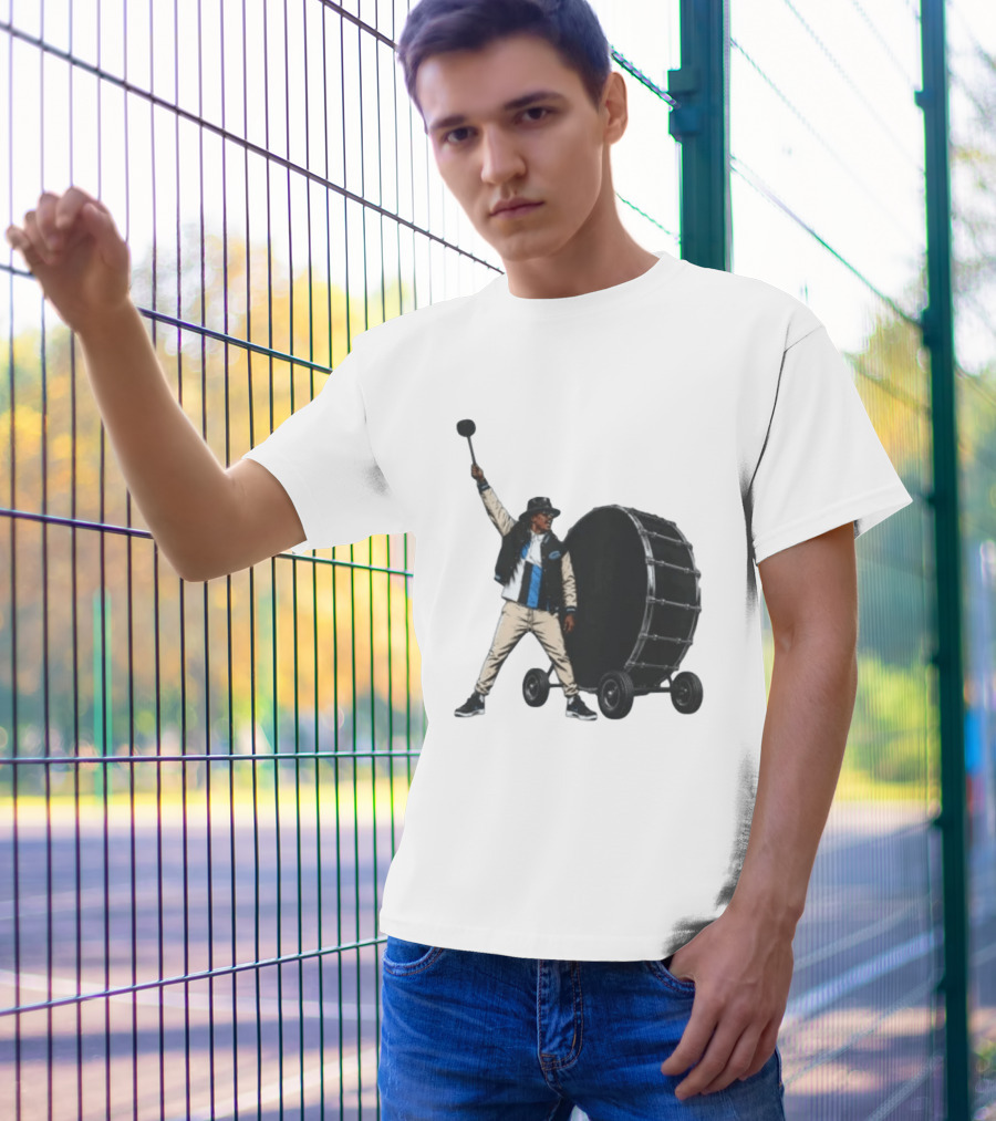 Carolina Panthers Football Culture Supporter With Drum T-Shirt