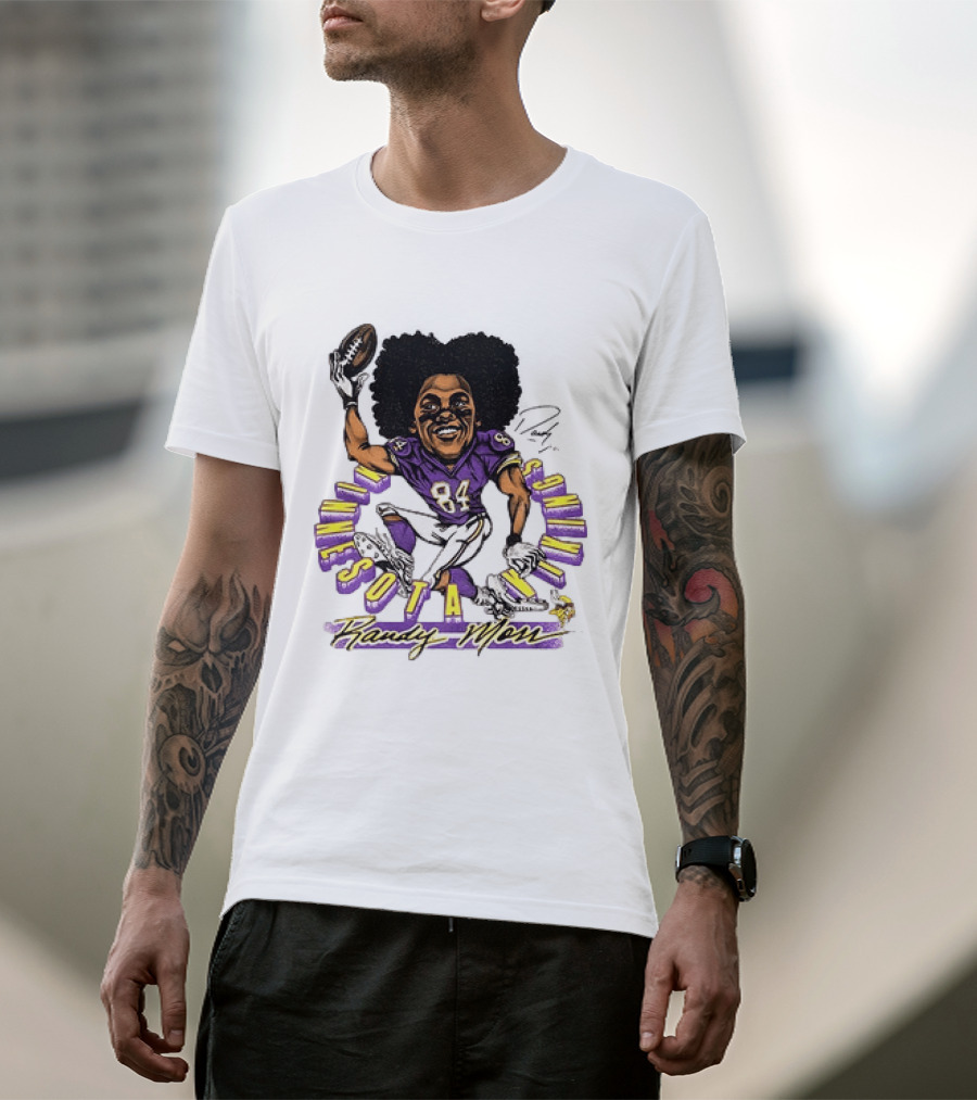 Minnesota Vikings Randy Moss Caricature Player 84 T-Shirt