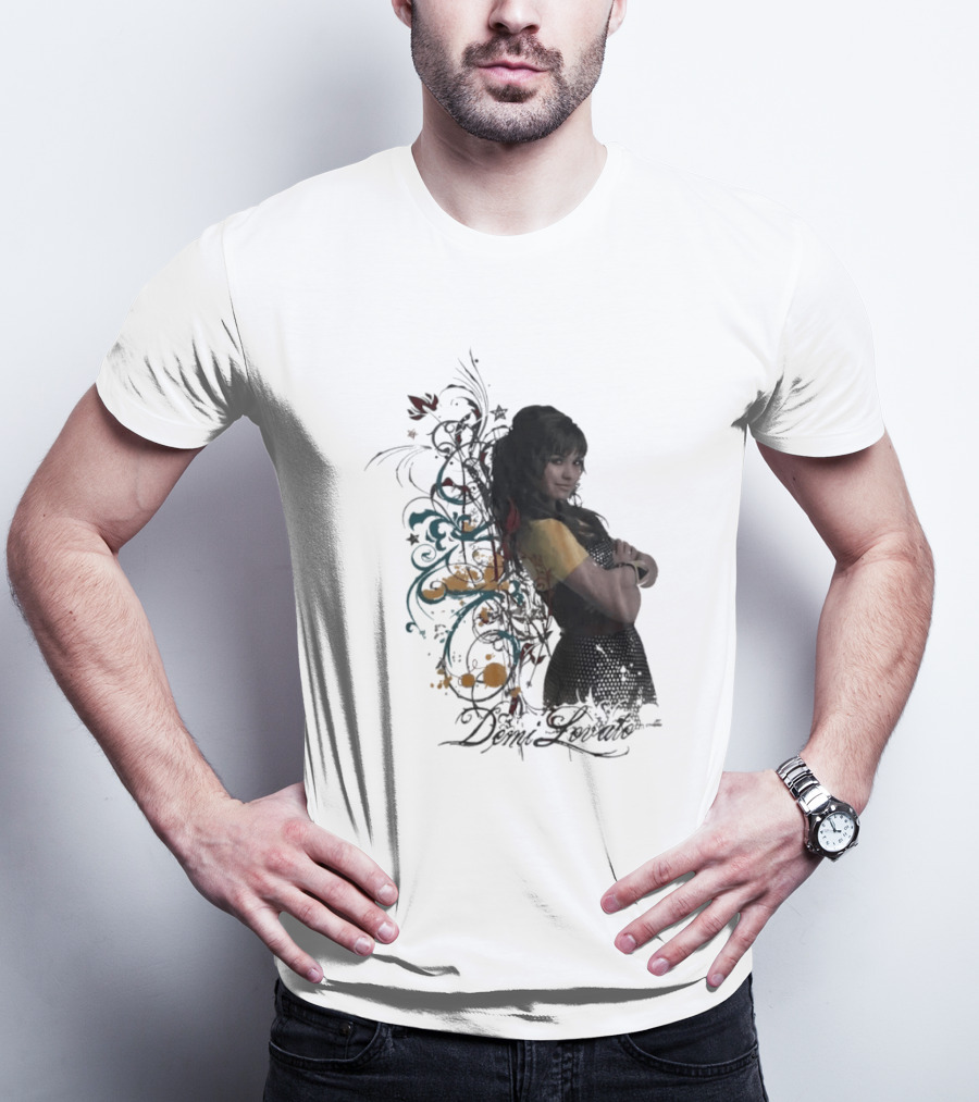Demi Lovato Floral Music Artist Vibrant Pop Star T-Shirt