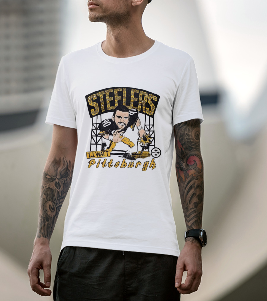 T.J. Watt Pittsburgh Steelers Player Caricature Steelers Pittsburgh T-Shirt