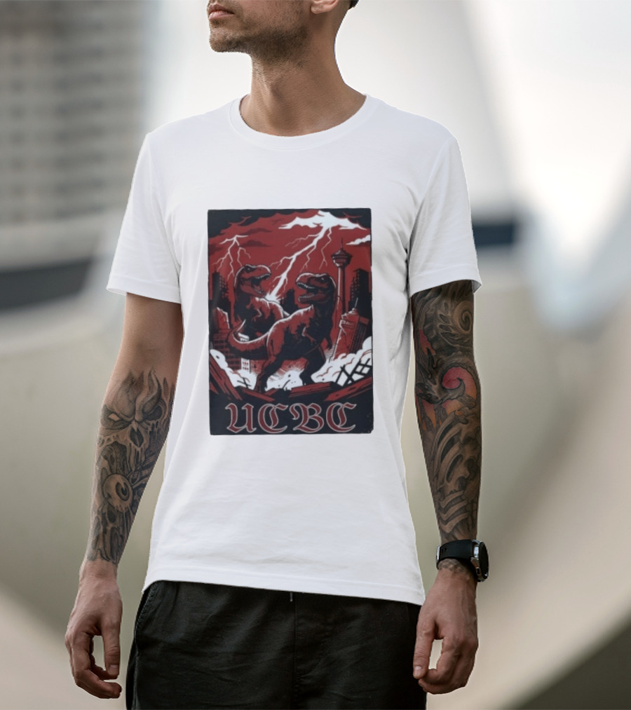 UCalgary UCBC Bhangra Rex Dinosaur City Destruction T-Shirt