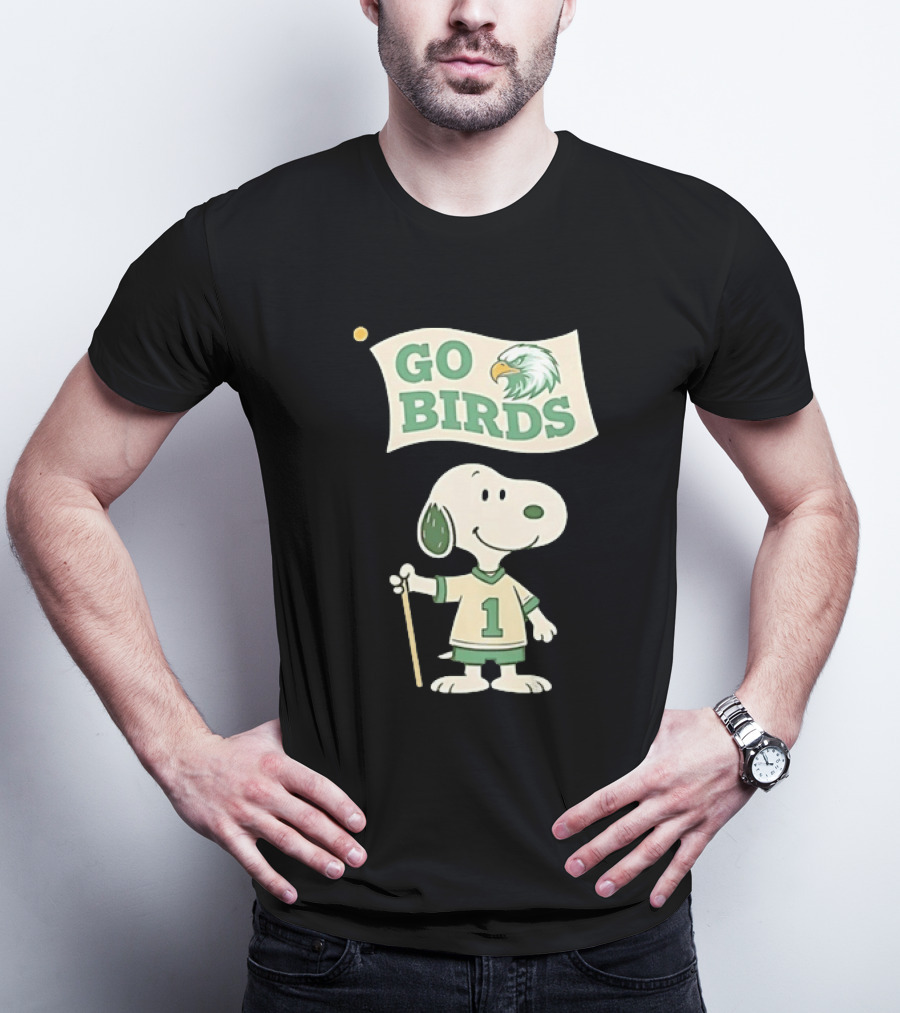 Snoopy Go Birds Philadelphia Eagles Team Spirit T-Shirt