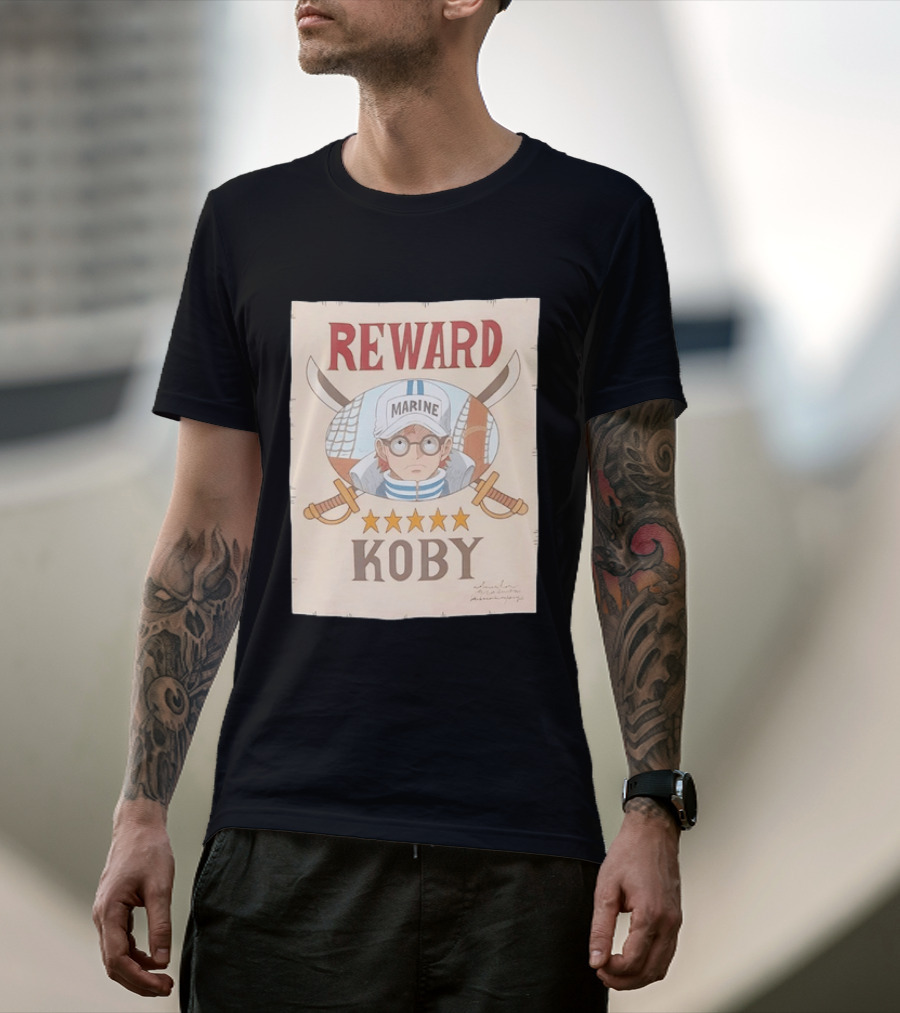 Reward Marine Koby One Piece Anime Five Stars T-Shirt