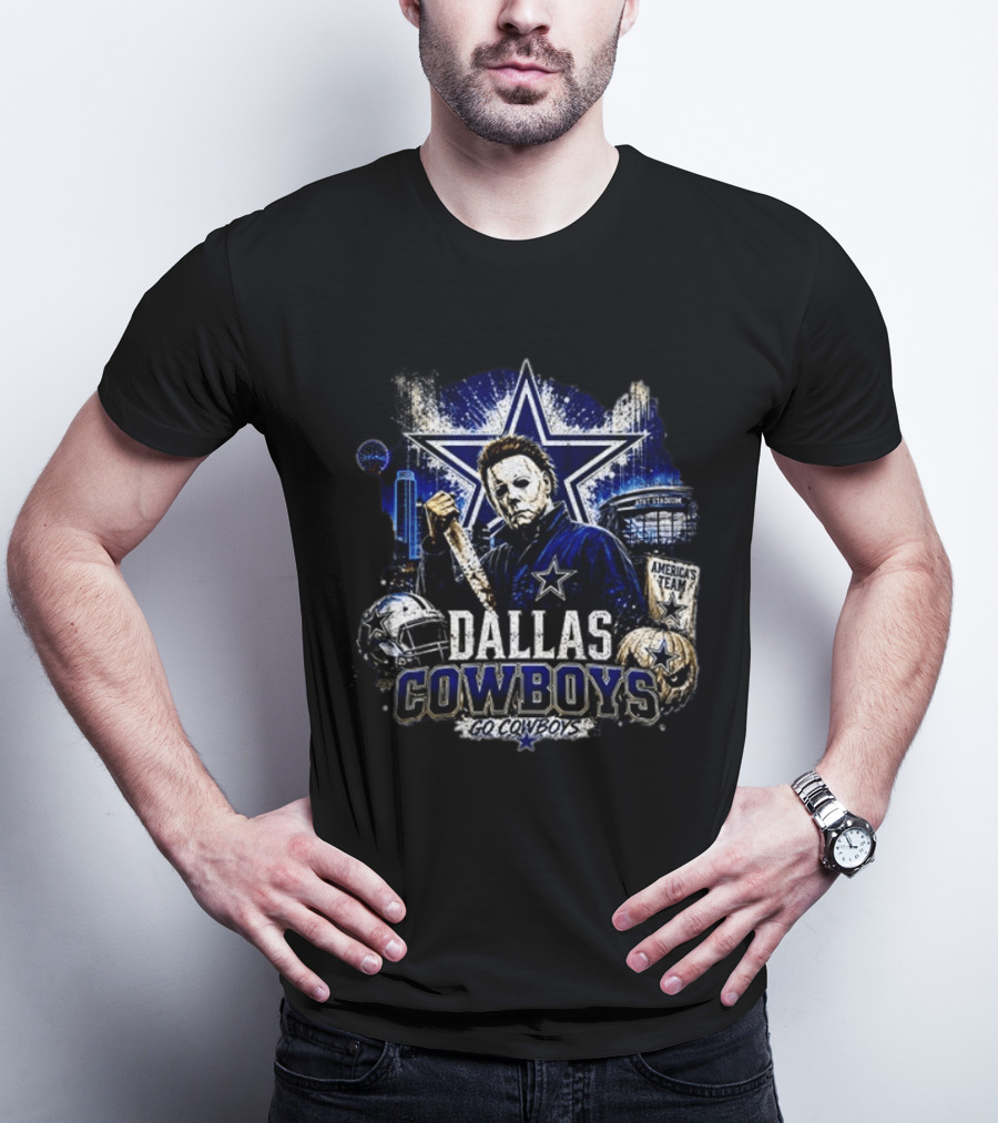 Michael Myers Dallas Cowboys America's Team Go Cowboys Halloween T-Shirt