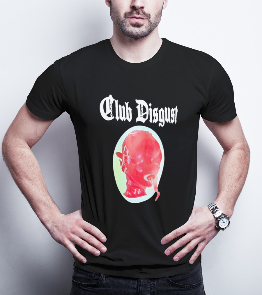Club Disgust Red Mask Fetish Aesthetic Goth Fashion T-Shirt