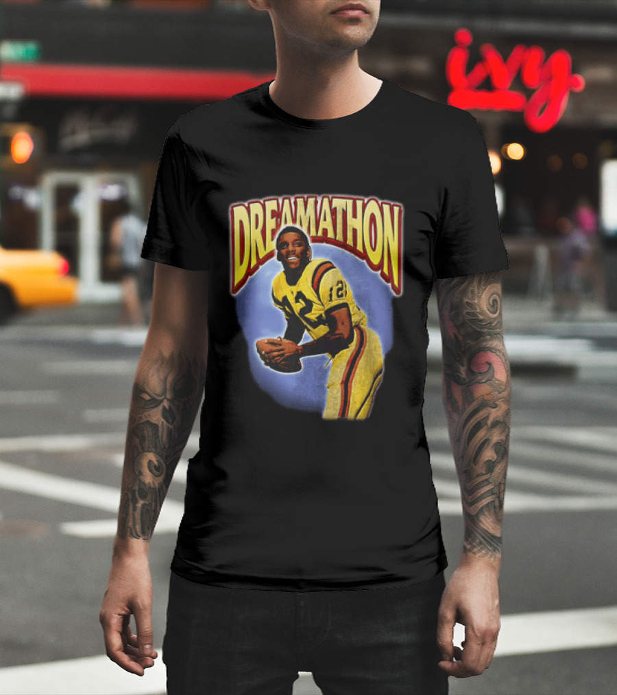 Doug Williams Dreamathon Black Knights 12 Throwing Football T-Shirt