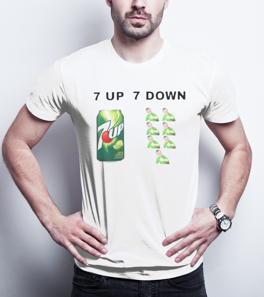 7 Up 7 Down Meme Soda Can With Seven Thumbs Up T-Shirt