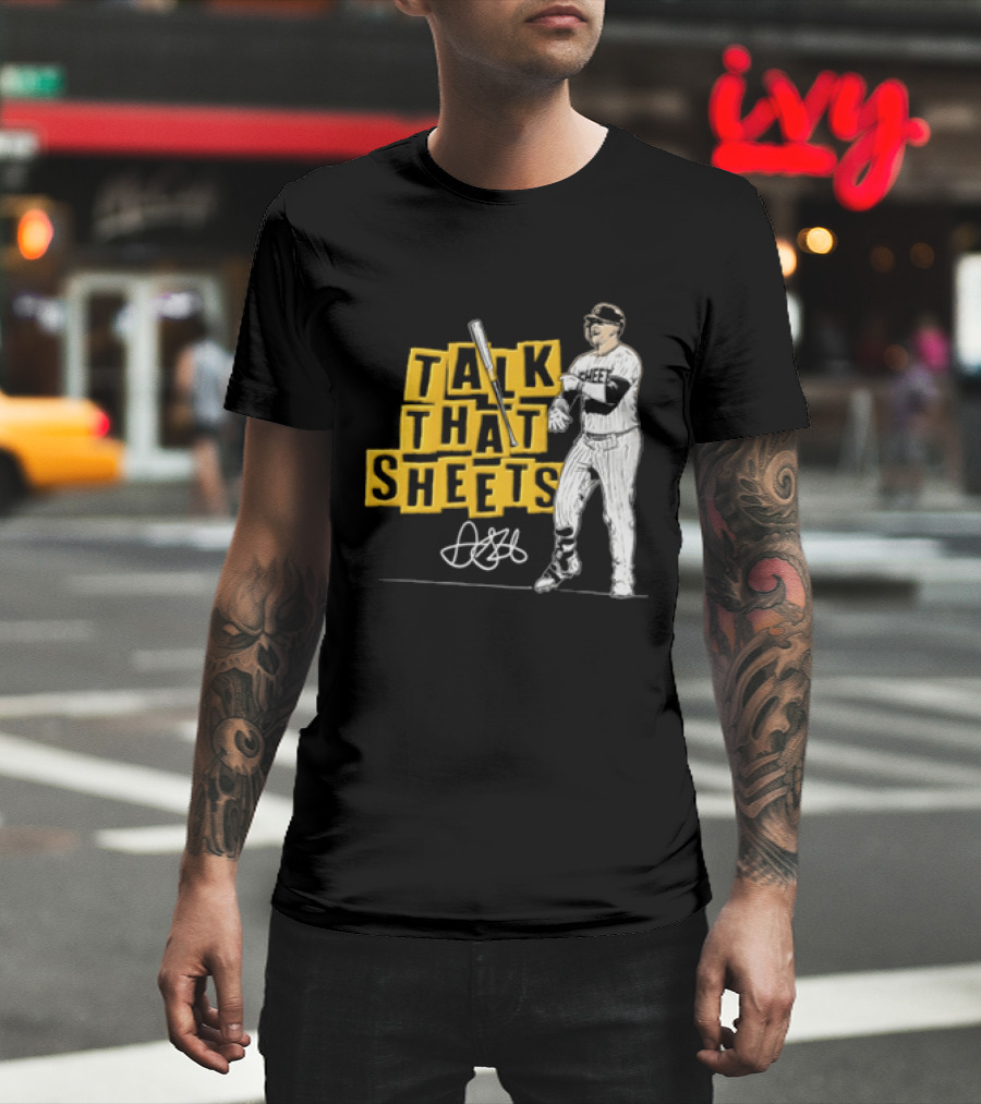 San Diego Padres Fernando Tatis Jr Talk That Sheets Baseball Player Batting Pose 23 T-Shirt