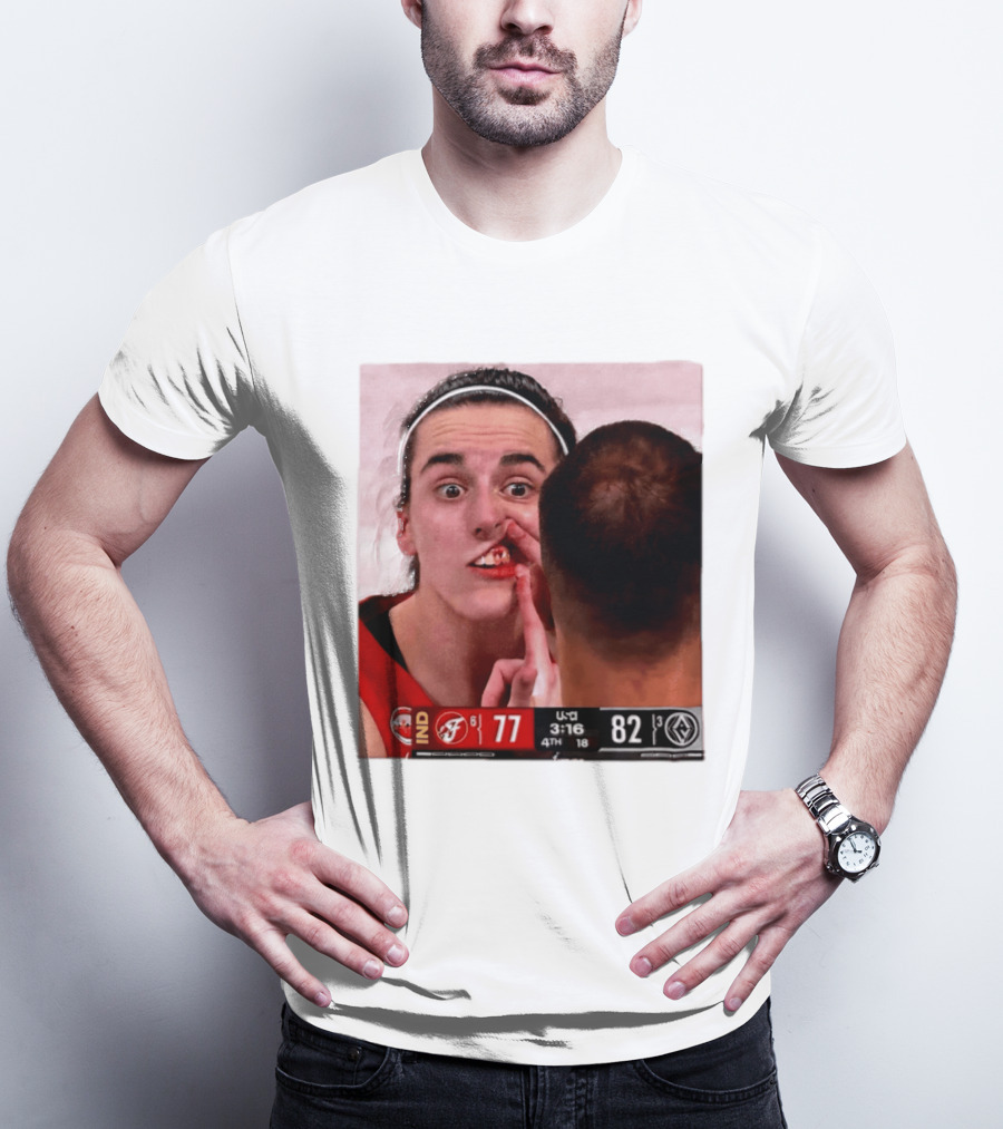 Caitlin Clark Injured Mouth Indiana Basketball Game Score 77 82 Fourth Quarter T-Shirt
