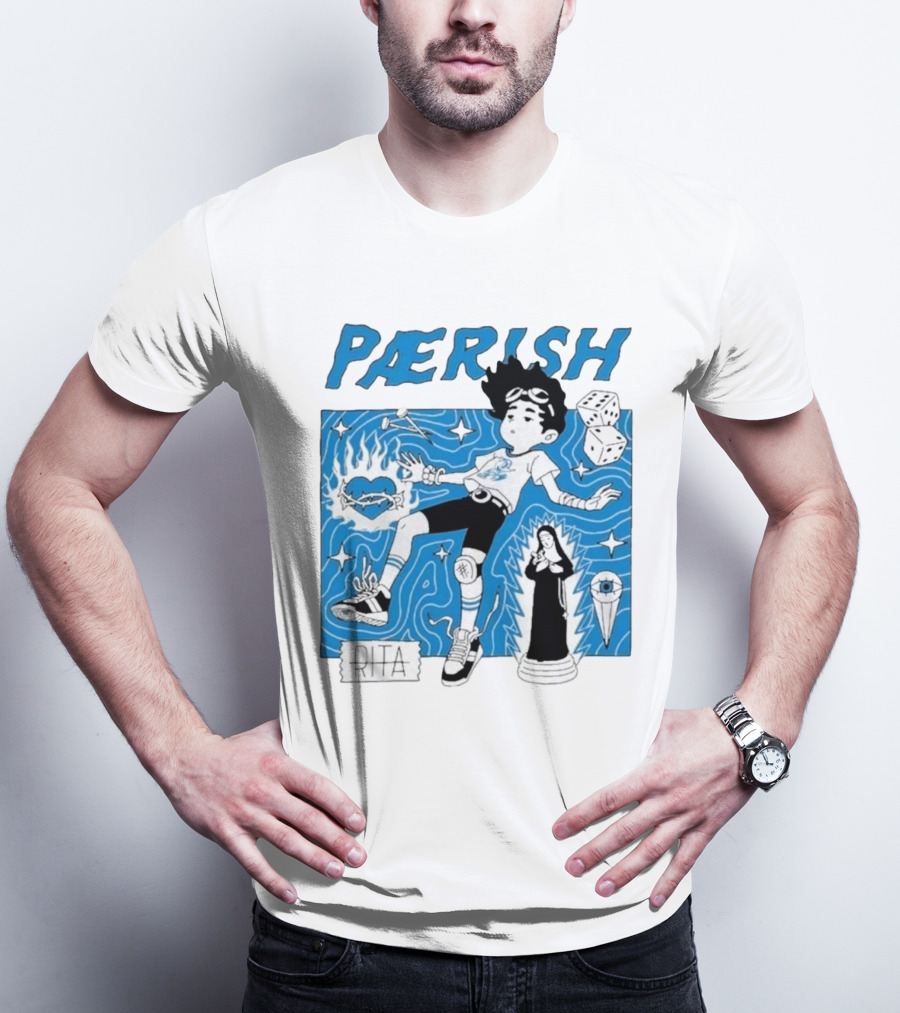 Paerish Escaping The Vapour Clouds Rita Dice Nun Statue T-Shirt