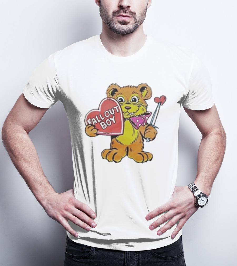 Fallout Boy Every Lover's Got A Little Dagger In Their Hand Bear Holding Heart T-Shirt