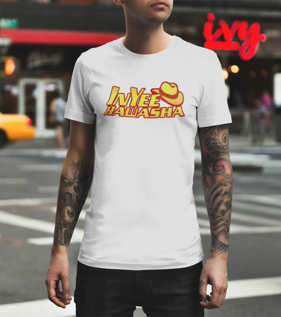 Inyee Hawasha Yellow Red Cowboy Hat T-Shirt