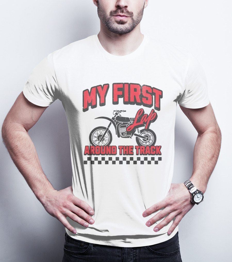 My First Lap Around The Track Distressed Motocross Racing Adventure T-Shirt