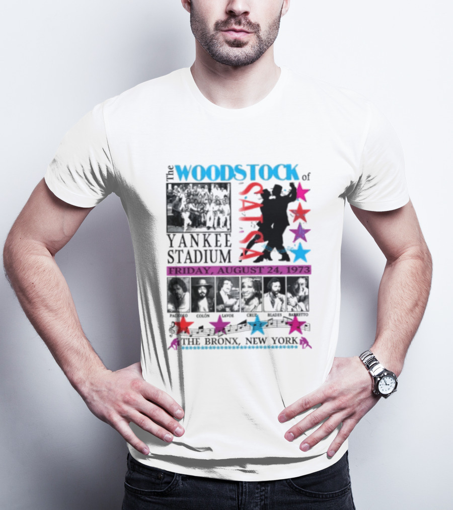 Woodstock Of Salsa Yankee Stadium August 24 1973 Pacheco Colón Lavoe Cruz Blades Barretto Bronx New York T-Shirt