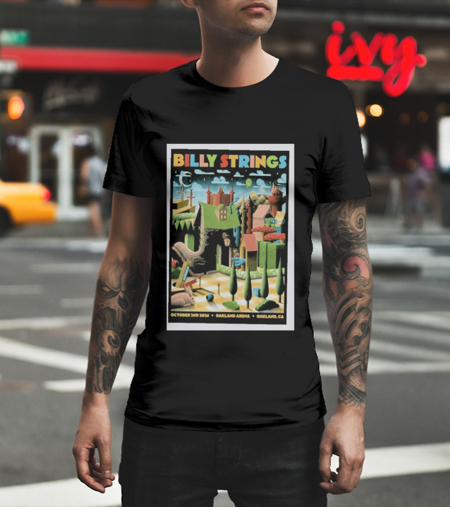 Billy Strings Oakland Arena October 2 2026 Surreal Landscape T-Shirt