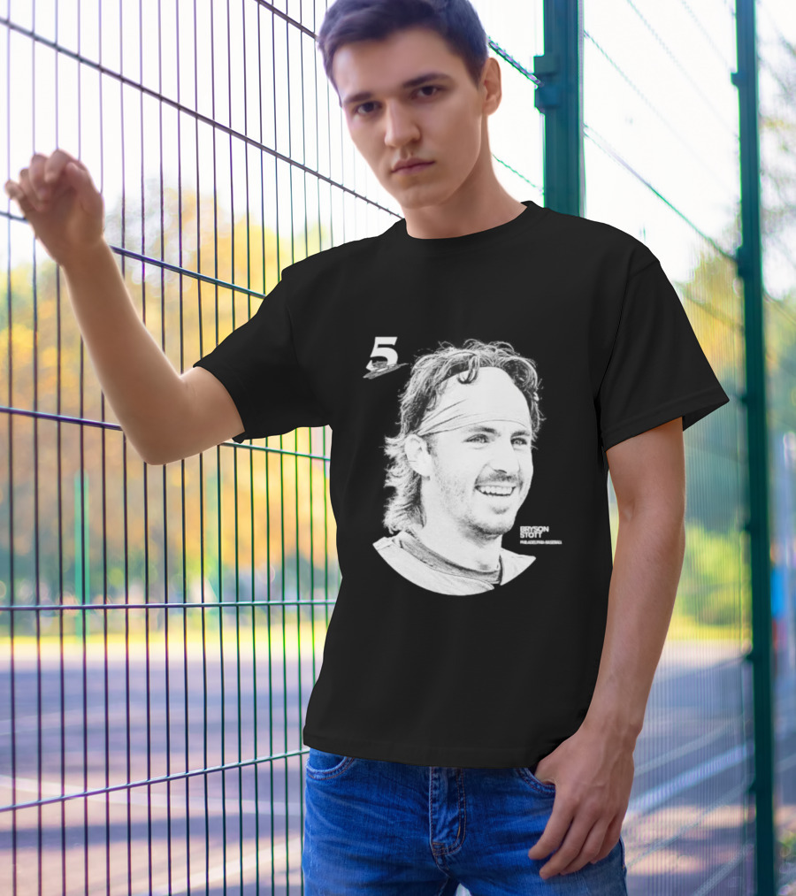 Philadelphia Baseball Bryson Stott 5 Halftone T-Shirt