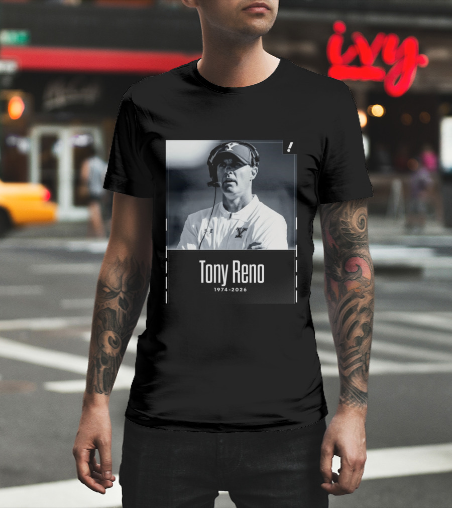 Tony Reno 1974 2026 Yale Coach Memorial T-Shirt