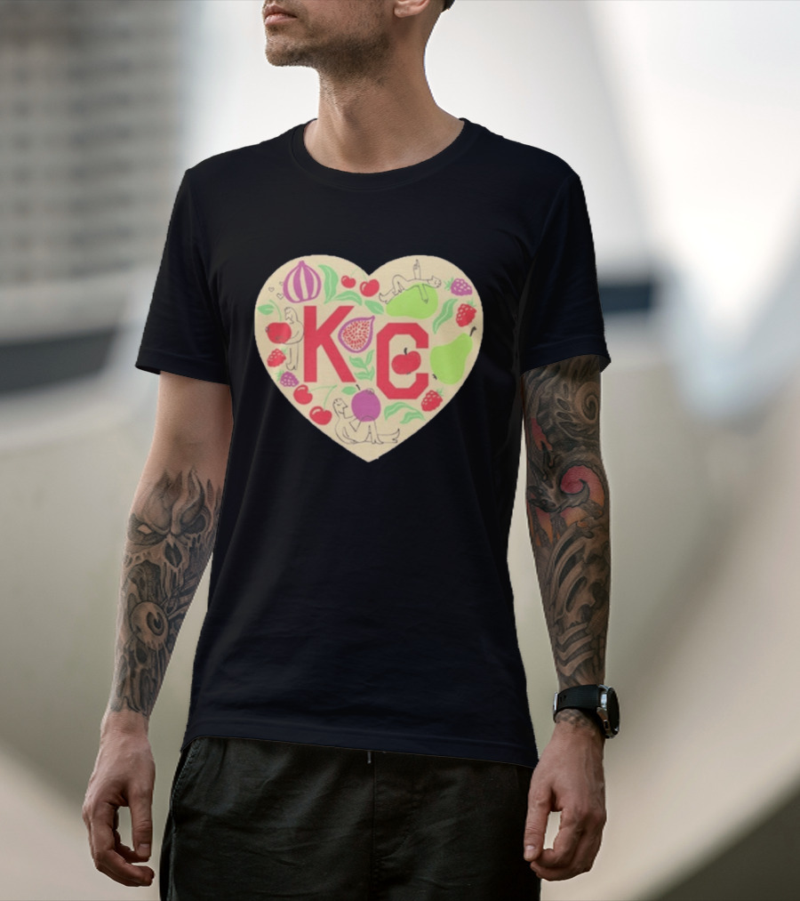 KC Heart Fruits And Figures Kansas City Giving Grove T-Shirt